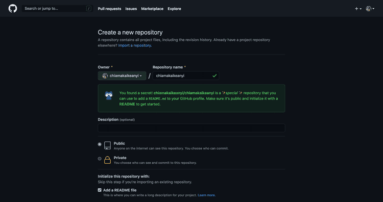 How to add a README to your GitHub Profile | Chiamaka Ikeanyi